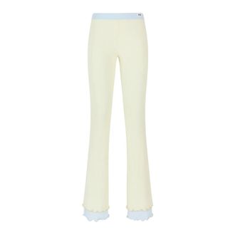 GCDS T&uuml;ll-Schlaghosen - - Trousers - Damen - Gelb - L