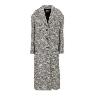 Durazzi Milano Fringe-Detail Einreiher-Mantel - - Coats - Damen - Schwarzk - M