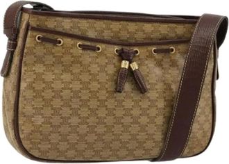 Celine Pre-owned Vintage Macadam Canvas Shoulder Bag - Femme - Pre-owned - Beige - Taille: ONE Size