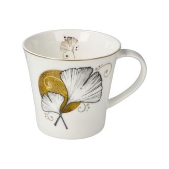 GOEBEL Kaffee- / Teetasse Ginkgo Weiß Lotus Yin Yang