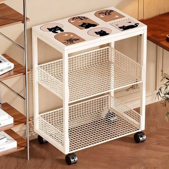 Generic Druckerständer 3-stufiger Druckerständer, bewegliches Kopiererregal, bewegliches Wagengestell, Papier-Organizer-Regal for das Home Office, for Faxgerä