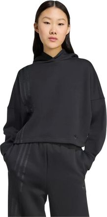 adidas Femme, Sweatshirts et sweats &agrave; capuche, Noir, Taille: 36 FR Off Placed 3-Stripes Sweat &agrave; capuche