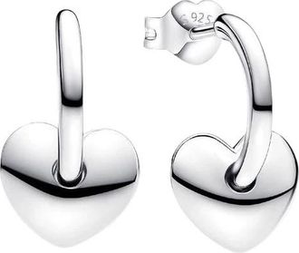 Pandora Herz Offene Creolen - - Accessories - Damen - Grau - ONE SIZE