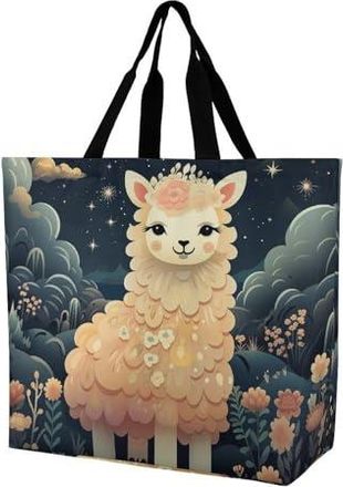 Generic Alpaga Mignon Sac Cabas Imperm&eacute;able Tote Bag Grand Sac Fourre-Tout Pour Travail Gym Plage