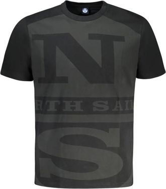 North Sails Homme, Tops, Noir, Taille: 2XL T-shirt Homme en Coton Noir
