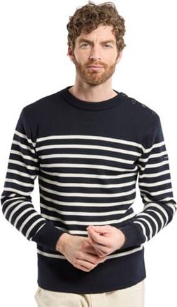 Armor Lux Pull Marin à Boutons en Ivoire végétal PAIMPOL