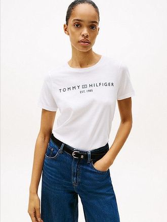 Tommy Hilfiger T-shirt en jersey à col ras-du-cou et logo