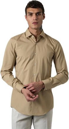 HUGO BOSS Homme, Chemises, Beige, Taille: 3XL Chemise en coton de style classique