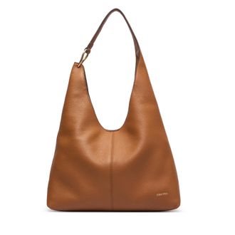 Calvin Klein Handtasche Calvin Klein Slouchy Leather Md Shoulder Bag LV04F3543G Gr&uuml;n