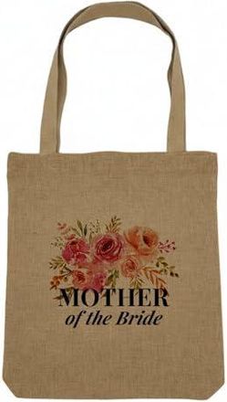 Fabulous Sac Shopping Tote Bag Aspect Lin - Mother of the Bride Wedding Bride Watercolor Bouquet - Sac de Courses Toile Epaisse 360g Beige Naturel Cabas Port&eacute; 