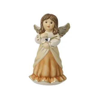 GOEBEL Engel Schutzengel Himmelsboten Porzellan, dekoriert mit echten Swarovski Kristallen (Champagner-Brief)