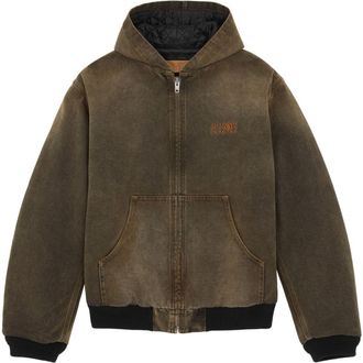 Maison Margiela Jeansjacke mit Kapuze - Grün