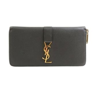Saint Laurent Portefeuille en cuir Pre-owned - Femme - Pre-owned - Brun - Taille: ONE Size
