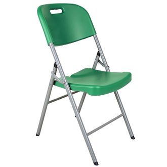 Generic Klapphocker Faltbar Regiestuhl Verst&auml;rkter Metallrahmen Sitz Aus Blasgeformtem Kunststoff Hocker Klappbar f&uuml;r K&uuml;che, Esszimmer, Innen- und Au&szlig;en(Green