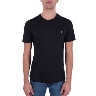 Ralph Lauren Homme, Tops, Noir, Taille: M T-Shirt Logo Coupe Slim Personnalis&eacute;e