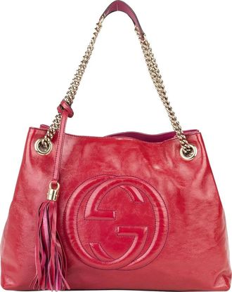 Gucci Crossbody Bags - Gucci GG Patent Leather GG Soho Crossbody Bag - Gr. unisize - in Bunt - f&uuml;r Damen