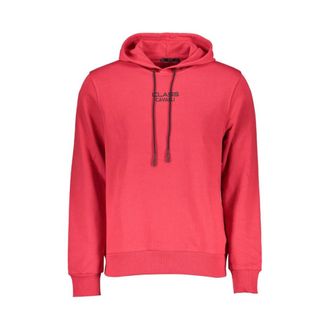 Cavalli Homme, Sweatshirts et sweats &agrave; capuche, Rouge, Taille: XL Pull Homme en Coton Rouge avec Imprim&eacute;