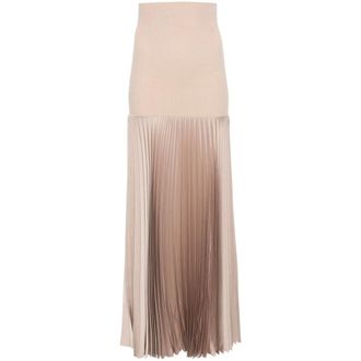D.exterior Femme, Jupes, Brun, Taille: 42 FR Jupe Midi Pliss&eacute;e