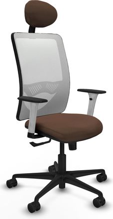 Piqueras y Crespo Stuhl mit R&uuml;ckenlehne und Armlehnen, h&ouml;henverstellbarer Lendenwirbelst&uuml;tze und festem Kopfteil, ausgestattet mit Sincro 3-Positionen und Schneideschau