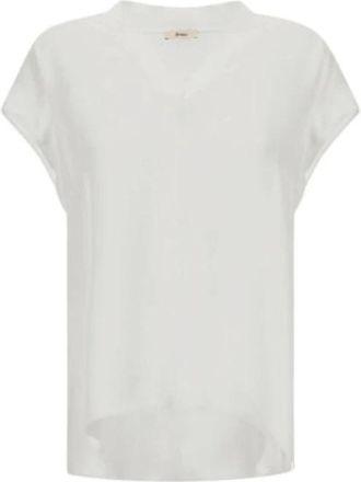 Herno Femme, Tops, Blanc, Taille: 44 FR Blouse &agrave; manches courtes