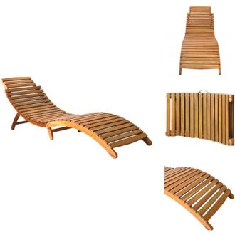 vidaXL Sonnenliege Massivholz Akazie Braun - Sonnenliege - Gartenliege - Holzm&ouml;bel - Akazienholz - Outdoor M&ouml;bel