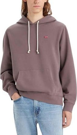 Levi's Sweat en Coton Violet uni avec Une Coupe Droite et Un col &agrave; Capuche - Taille s