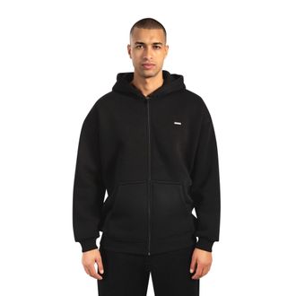 Smilodox Hoodie Herren Cedrik, Oversize Kapuzenpullover Langarm Hoody Sweatshirt mit Front-Zipper, Kängurutasche, graviertem Metallabel, weiches Material, idea