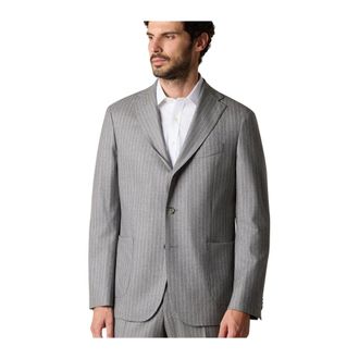 Brooks Brothers Homme, Costumes, Gris, Taille: 3XL Costume en laine vierge &agrave; rayures diplomatiques