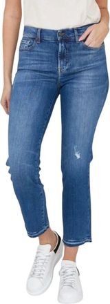 7 For All Mankind Jean droit raccourci - Femme - Jeans - Bleu - Taille: W27