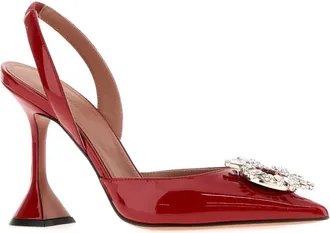 Amina Muaddi Begum Sling 95 Slingback Heel - Red