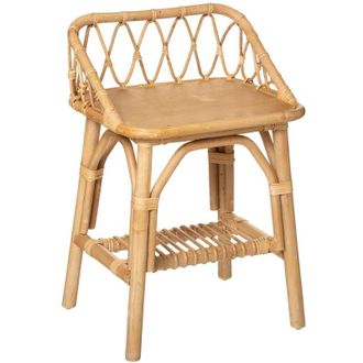 PEGANE Pegane - Table de chevet / Table de nuit enfant en rotin - Longueur 37 x Profondeur 30 x Hauteur 56 cm