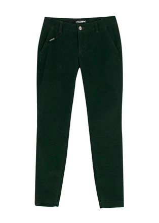 Dolce & Gabbana Forest Green Corduroy Trousers Size S