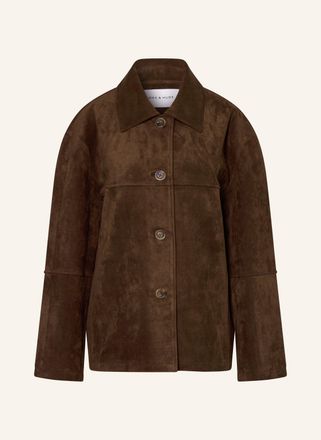 Mrs & Hugs Mrs & Hugs Overjacket In Lederoptik braun