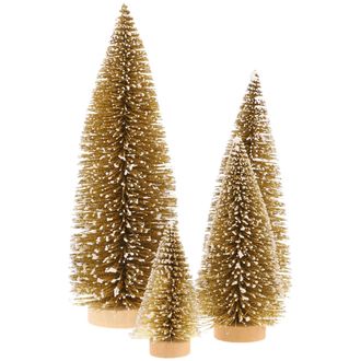 Garneck 4er Set Mini Weihnachtsbaum Deko - Kleine Tannenbäume Aus Sisal Für Kreative Bastelprojekte - Tischdeko Und Weihnachtsdekoration 12cm 15cm 20cm 25cm