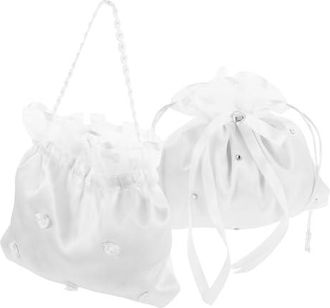 Frcolor 2pi&egrave;ces Sac &agrave; Main Chic Pour Mariage Pochette &Eacute;l&eacute;gante Pour Soir&eacute;e Sac L&eacute;ger Et Portable Pour Demoiselle Honneur