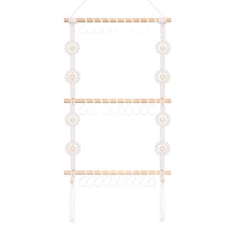 Generico Haarknotenhalter, gewebter Lampenschirm, Wandmontage, platzsparendes mehrlagiges Design mit robustem Stoff, perfekt zum Organisieren von Clips und B&auml;n