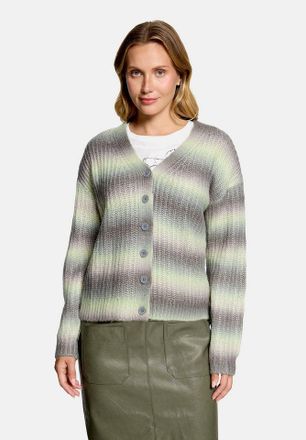 Cartoon Strickjacke Damen mit V-Ausschnitt (1-tlg)