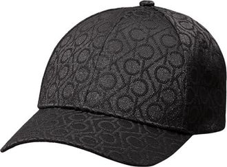 Calvin Klein Casquette Femme Monogram Jacquard Logo Motif à Monogrammes, Noir (CK Black Mono Jacquard), Taille Unique
