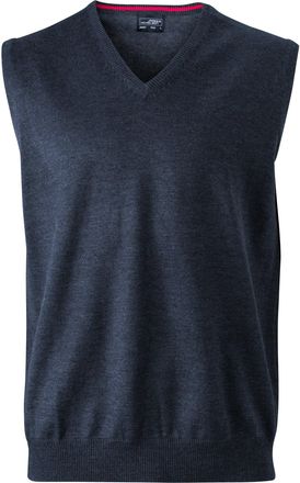 James & Nicholson Herren Westen Mens V-Neck Pullunder, Anthracite-Melange, L, JN657 am