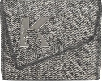 Karl Lagerfeld portefeuille Geo à plaque logo - Noir