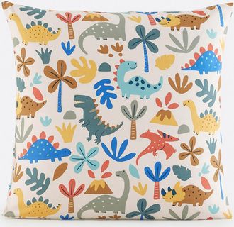 La Redoute Interieurs Taie Doreiller Enfant 30% Coton Recycl&eacute; Imprim&eacute; Dinosaures Dino