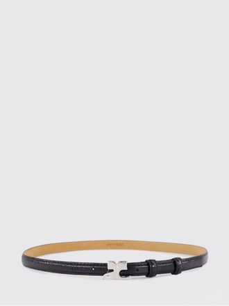 Courr&egrave;ges Ceinture en cuir avec boucle monogramme m&eacute;tallique