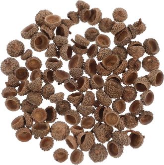 SOLUSTRE Eichelkappen Aus Holz 200 Stück Rustikal Für Selbstgemacht Herbstdeko Und Weihnachtsornamente Kleine Ornamentaufsätze Für Bastelprojekte Und Vasenfüll