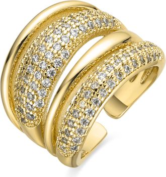 Luxenter Merima Ring mit 18-kar&auml;tigem Gelbgold, Metall, Zirkonia
