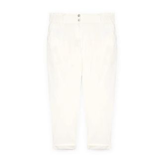 Fiorella Rubino Femme, Pantalons, Blanc, Taille: 36 FR Pantalon en coton et lyocell stretch