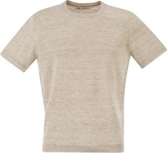 Brunello Cucinelli Homme, Tops, Beige, Taille: 2XL Polo Sweater