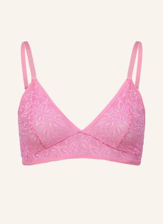 erlich textil Erlich Textil Iconic Lace B&uuml;gelloser Triangel Bh Mittlerer Halt Aus Nachhaltiger Spitze - Verstellbare Tr&auml;ger pink