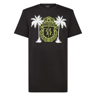 Billionaire Boys Club Homme, Tops, Noir, Taille: XS T-Shirt Col Rond Palms