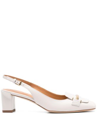 Tod's escarpins en cuir à bride arrière 50 mm - Blanc