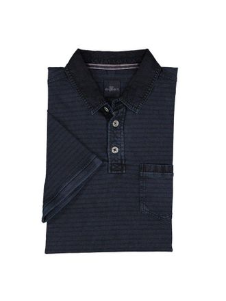 Engbers Poloshirt Herren Polo-Shirt gestreift, Saphirblau